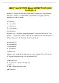NBRC TMC CRT RRT EXAM REVIEW TEST BANK COMPLETE SOLUTION TMC Stuvia US