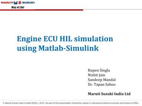 Pdf Engine Ecu Hil Simulation Using Matlab Simulink · Virtual Ecu