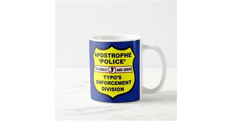 Grammar Police Apostrophe Mug Zazzle