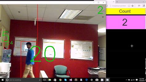 people counting system using opencv 3 1 youtube