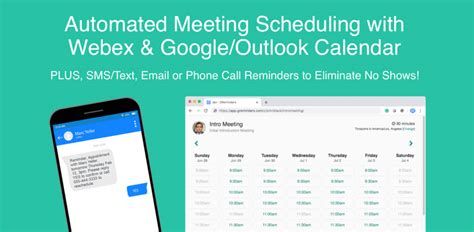 Cisco Webex Meetings Scheduler End To End Meeting Management Platform SMS Reminders AI