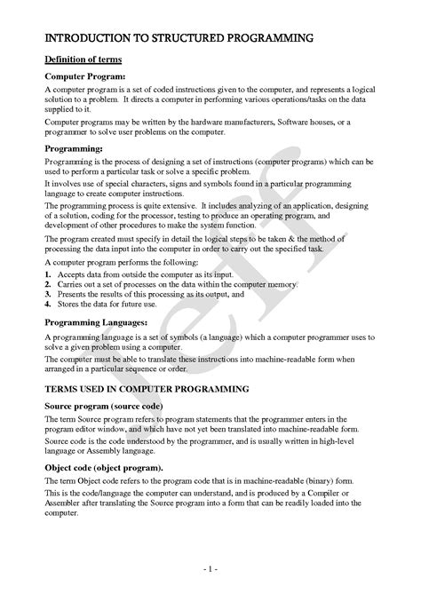 Solution Introduction To Structured Programming Studypool