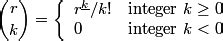 General Binomial Coefficients