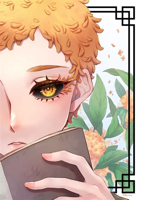 Safebooru Black Sclera Book Character Request Colored Sclera Flower Highres Jigokuraku