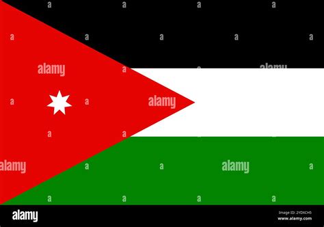 Jordanian Flag Flag Of Jordan Editable Vector Stock Vector Image