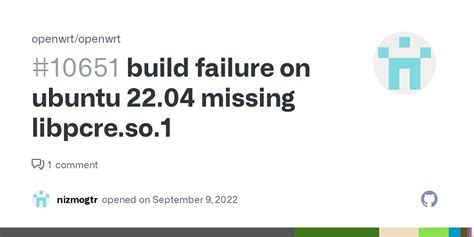 Build Failure On Ubuntu Missing Libpcre So Issue Openwrt Openwrt GitHub