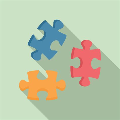 Puzzle Icon Flat Style Vector Art At Vecteezy
