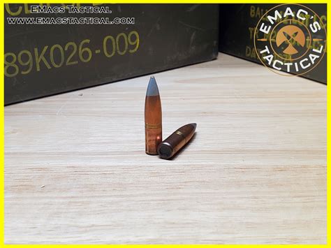 30 Cal308 Api Armor Piercing Incendiary Silver Tipped Projectile