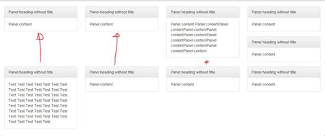 Html Bootstrap Panels Align And Organize In The Full Page View
