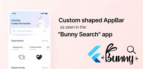 Custom Shaped Appbar As Seen In The “bunny Search” App Flutterdev