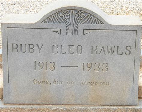 Ruby Cleo Rawls 1913 1933 Homenaje De Find A Grave