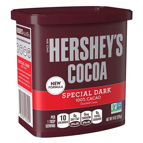 Hersheys Special Dark Cocoa Powder 8 Oz 100 Percent Cacao Baking