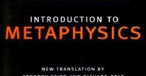 Introduction To Metaphysics By Martin Heidegger Imgur