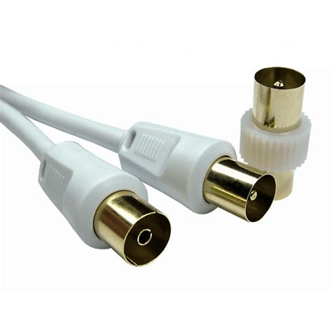 1m Tv Extension Cable With Male Coupler White Pcsl