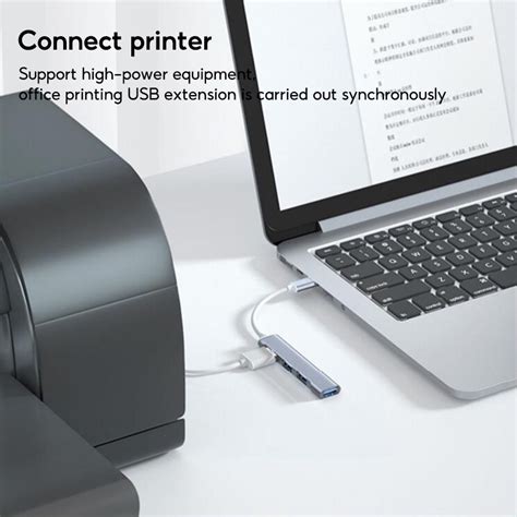 USB Hub Type C Ports High Speed Splitter Adapter Multi Expander Converter OTG For Laptop