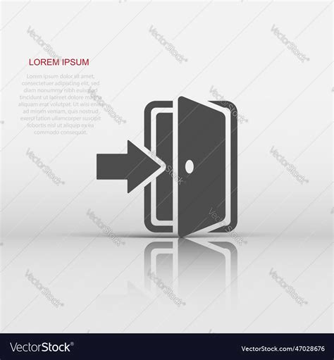 Entrance Door In Flat Style Exit Doors On White Vector Image
