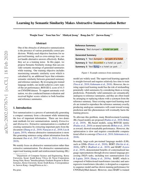 Pdf Learning By Semantic Similarity Makes Abstractive Summarization Better