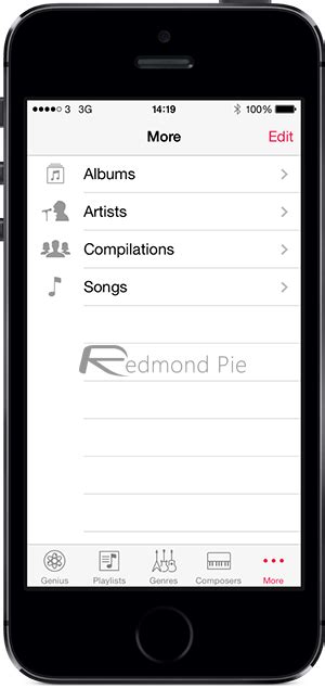 how to customize tab bar in ios 7 music app redmond pie
