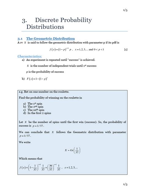 Discrete Probability Distributions Pdf Poisson Distribution