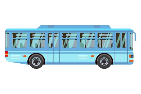 Blue Bus Side View Passenger City Transport 2155261
