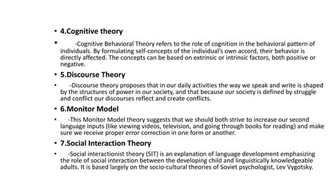 Theories Language Acquisition Pptx