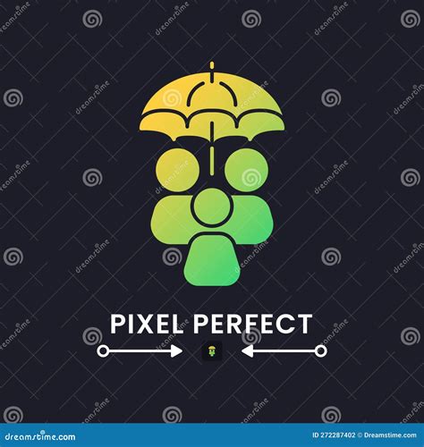 Safety Yellow Solid Gradient Desktop Icon On Black Stock Vector