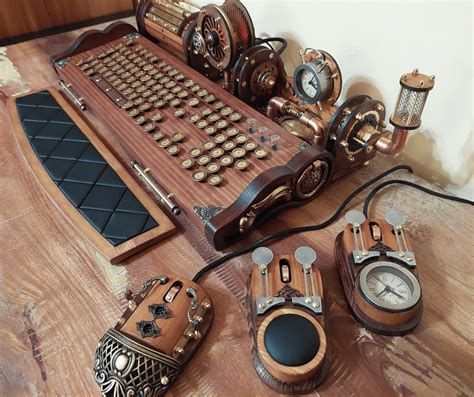 Upgrade Your Workspace With A Handmade Steampunk Computer Keyboard