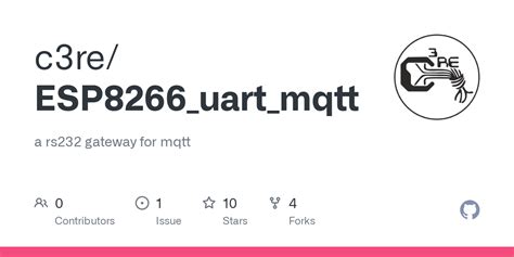 Github C Re Esp Uart Mqtt A Rs Gateway For Mqtt