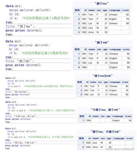 sas 数据步 合并 merge语句 sas merge csdn博客