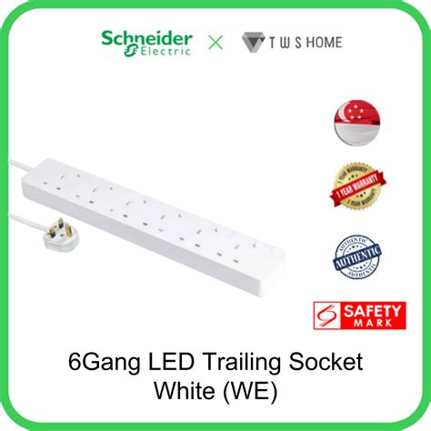 Schneider Electric Avataron Extend Trailing Socket 4gang Or 6gang