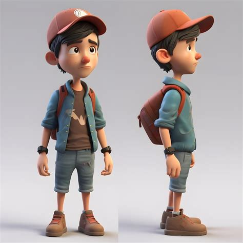 Premium Photo A Boy With A Backpack And A Backpack