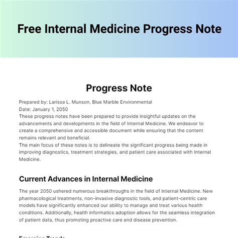 Free Progress Note Templates Editable And Printable