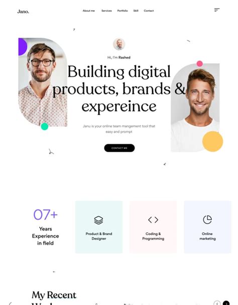 Jano Creative Multipurpose Bootstrap 5 Template Site Templates Landing Page Templates Ft
