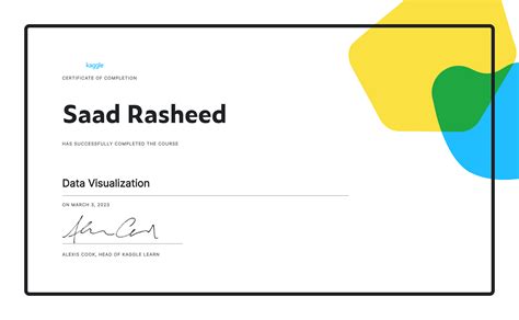 Saad Rasheed Completed The Data Visualization Course On Kaggle