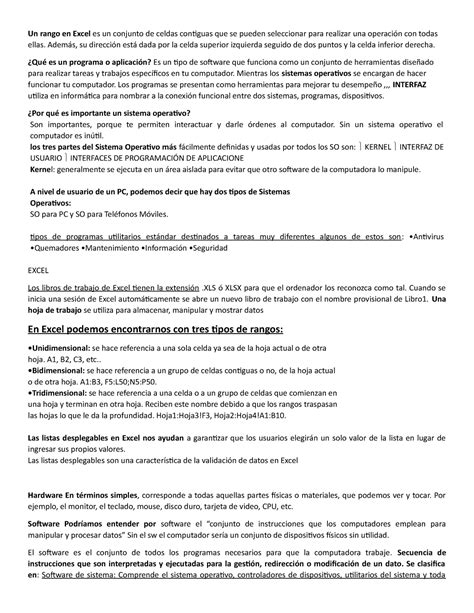 Un Rango En Excel Es Un Conjunto De Celdas Contiguas Que Se Pueden Seleccionar Para Realizar Una