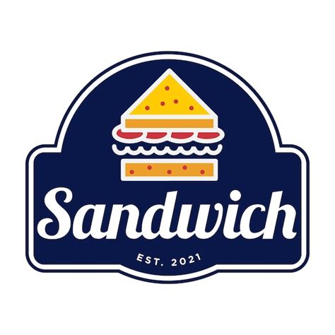 Vector Del Logotipo De Sándwich Vector Premium