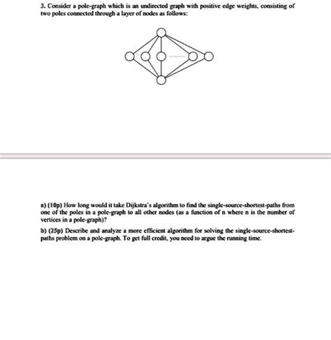 Solved Consider A Pole Graph Which Is An Undirected Graph With Positive Edge Weights