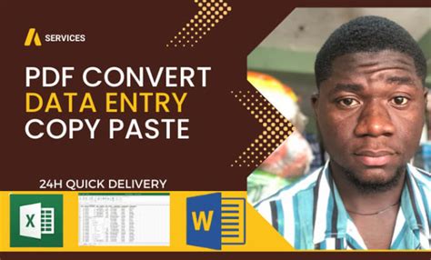 convert pdf to excel pdf to word data entry typing work by