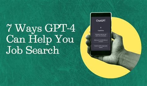 7 Ways Gpt 4 Can Help You Job Search Refactor Talent