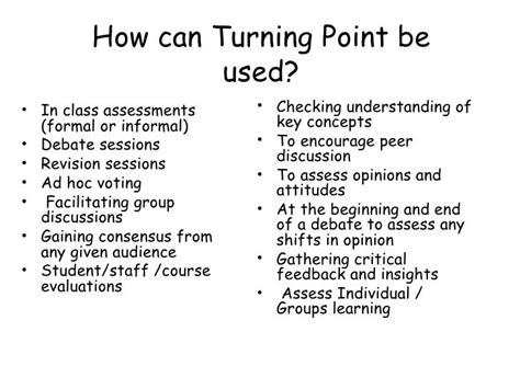 turning point getting started