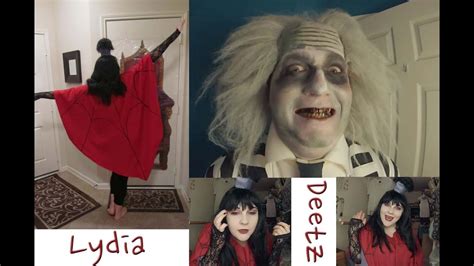 Lydia Deetz Beetlejuice Cartoon Costume Lydia Deetz Wears A Red Spider Web Poncho Black