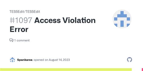 Access Violation Error · Issue 1097 · Tes5edittes5edit · Github