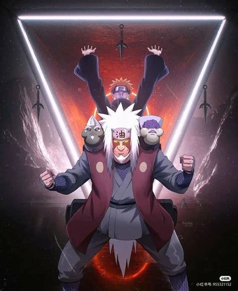 An Anime Character With Two Swords In His Hands And One Standing On Top