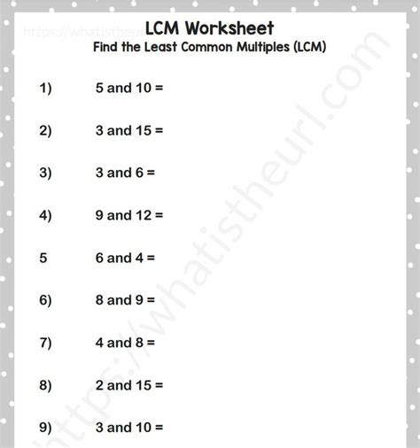 Least Common Multiples Examples