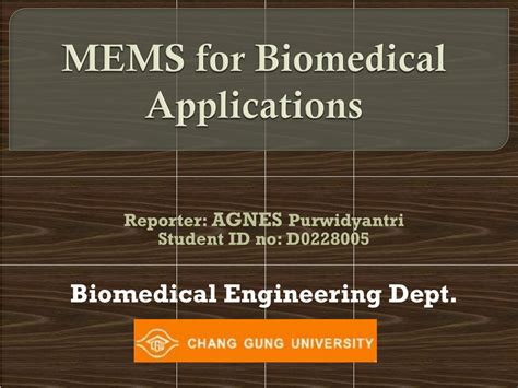 PPT MEMS For Biomedical Applications PowerPoint Presentation Free Download ID