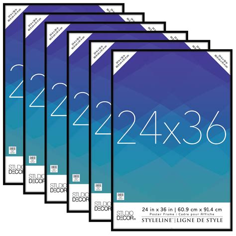 24 x 36 Plastic Poster Frame Styleline by Studio Décor Includes Hanging Hardware