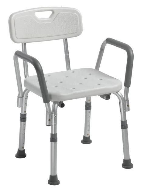 Drive Shower Chair With Back And Removable Padded Arms Bath Safety Chair