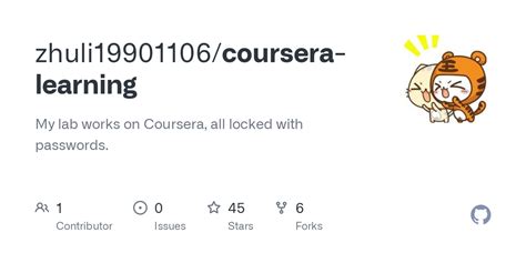 GitHub Zhuli Coursera Learning My Lab Works On Coursera All Locked With Passwords