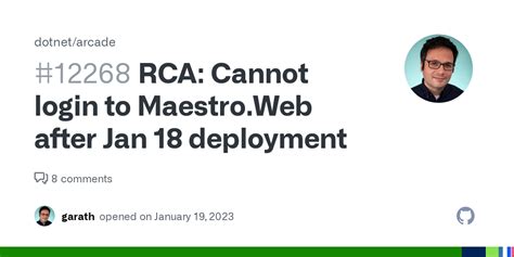 Rca Cannot Login To Maestroweb After Jan 18 Deployment · Issue 12268