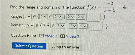 Solved Find The Range And Domain Of The Function Chegg